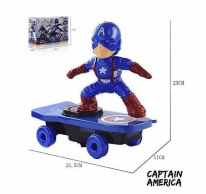 Spiderman/Iron man Scooter Electric Car Stunt Music led Light Toys ...