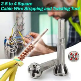 2.5 to 4 Square Cable Wire Stripping and Twisting Tool - Wizzgoo