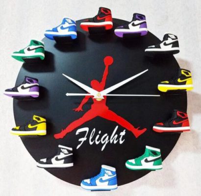 Air Jordan 3D Sneaker Clock with 12 Mini Sneakers - 75% Off - Wizzgoo