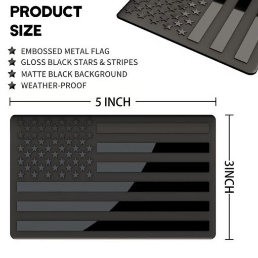 3D Aluminum US Flag Emblem - Miraystore
