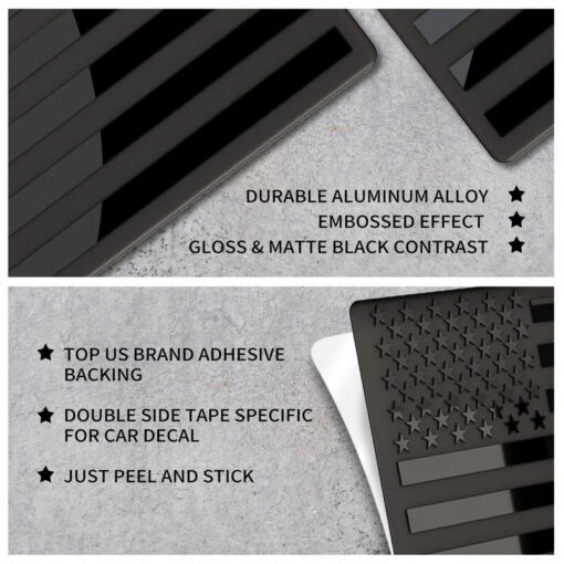3D Aluminum US Flag Emblem - Miraystore